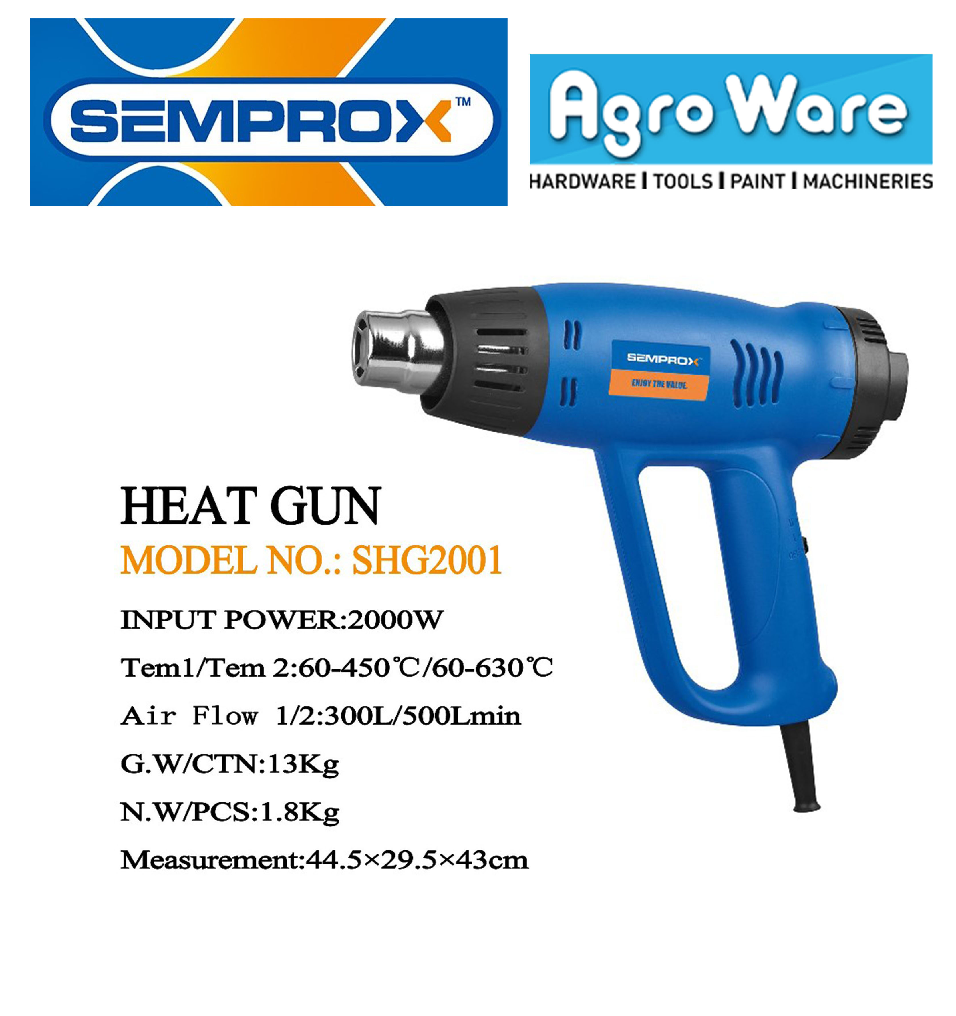 SEMPROX Industrial Heat Gun SHG2001 | Lazada