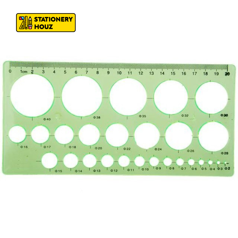 Stationery Houz 4009 / NH210 Template - Circle Stencil Ruler Pembaris ...