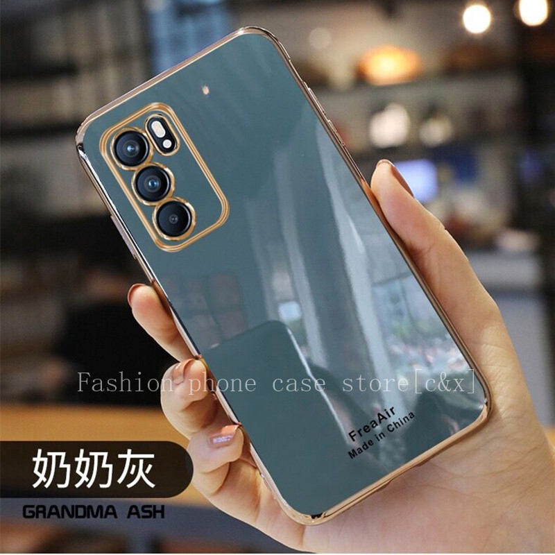 Case OPPO Reno5 Reno6 Pro Reno6 Z 5G Candy Colors Electroplating Casing ...