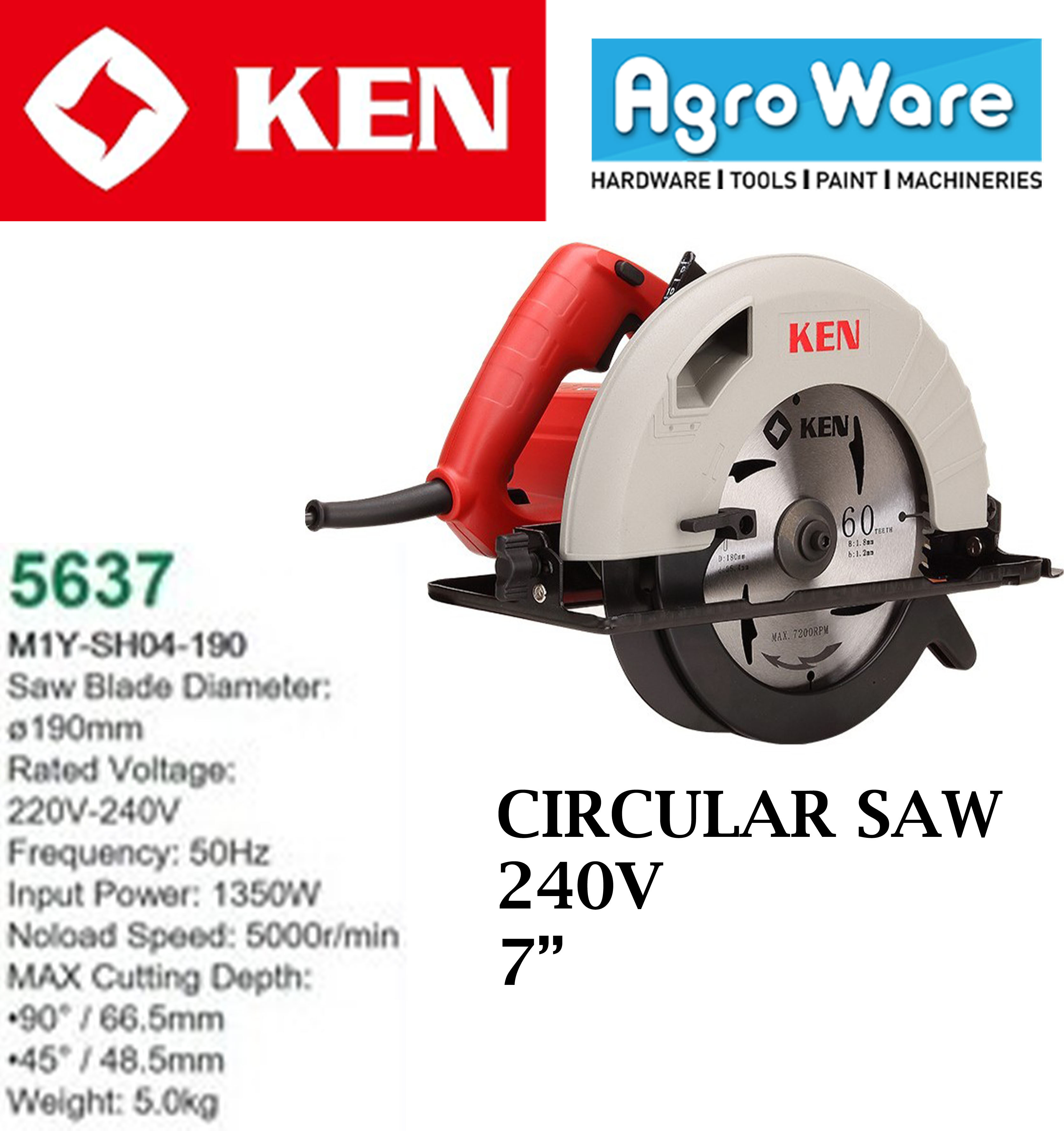KEN 7* Circular Saw 5637 240V | Lazada