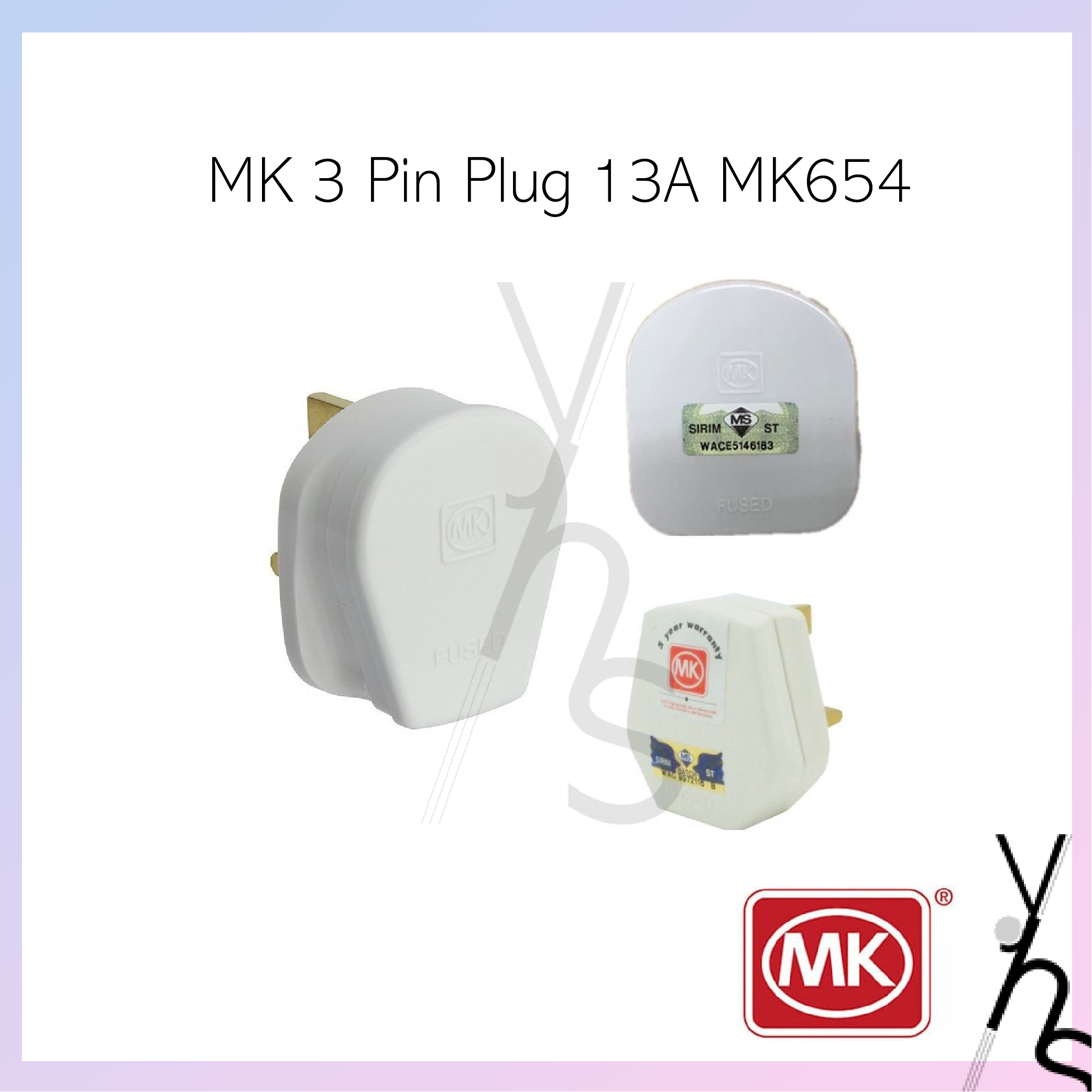MK 3 Pin Plug 13A MK654 | Lazada