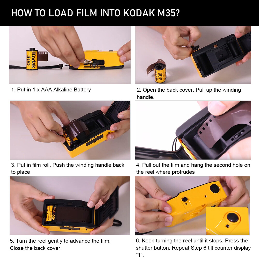 Original Kodak M35 M38 Camera - 35mm Roll Film Camera Point-and-shoot with Flash Reusable Film ...