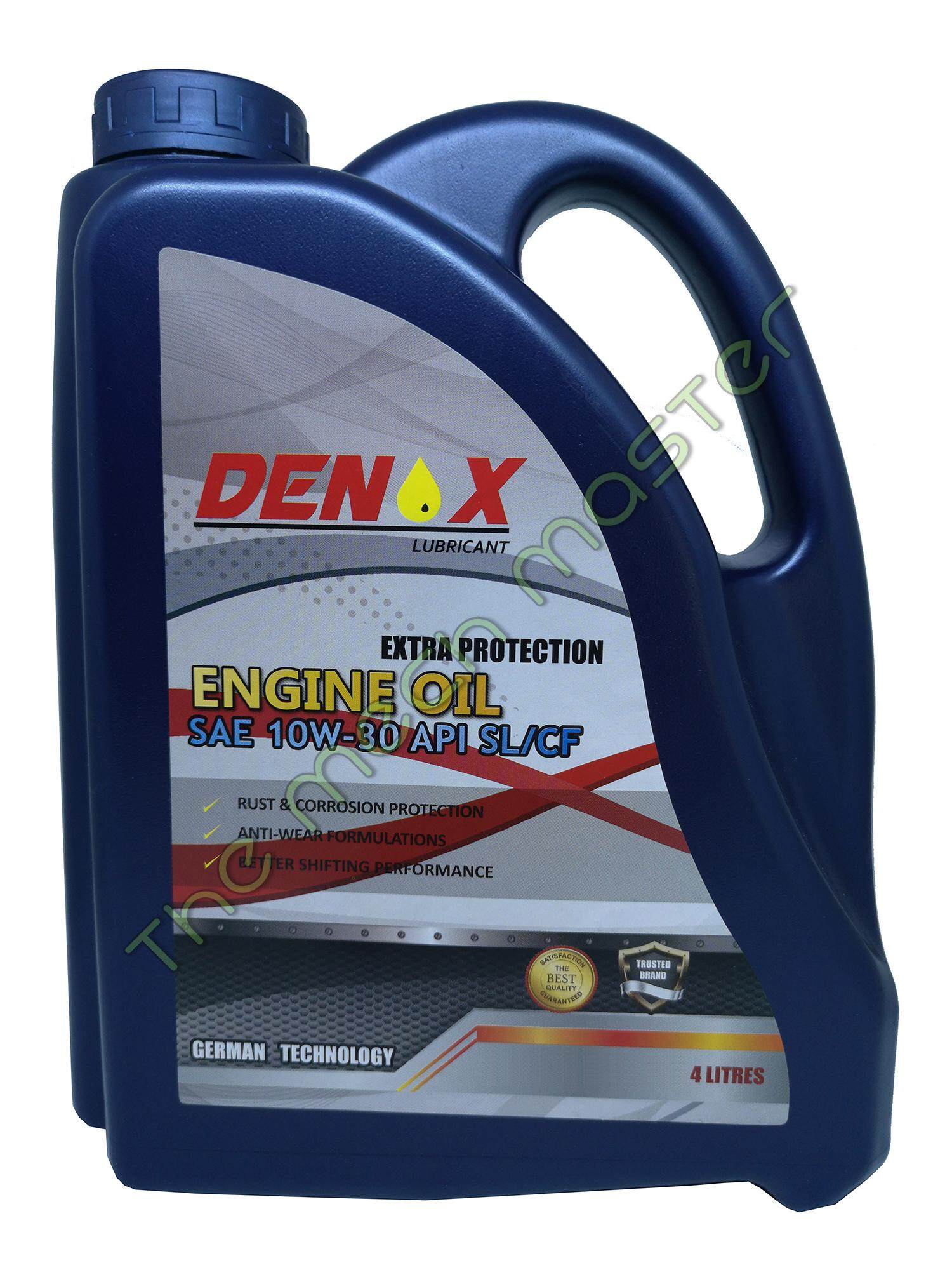 Denox Lubricant SAE 10W-30 API SL/CF 4 Litres / Bottle | Lazada