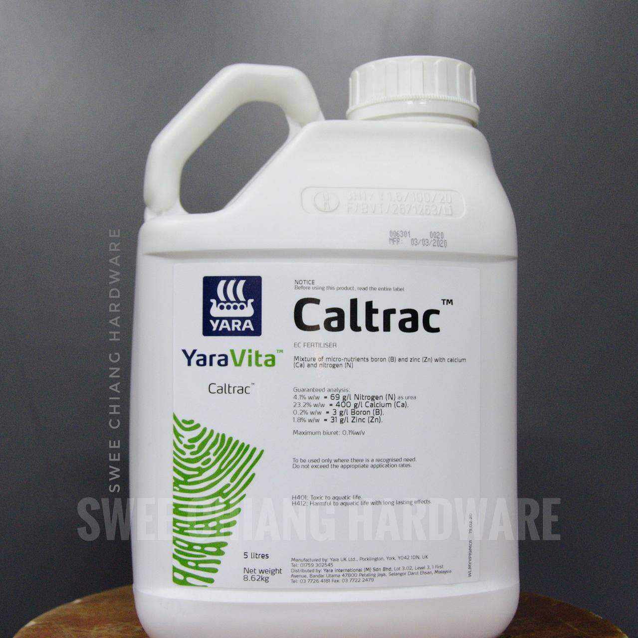 YARA YaraVita Caltrac 5L Micronutrient Foliar Fertilizer 雅苒高钙补钙微量元素叶面肥料 ...