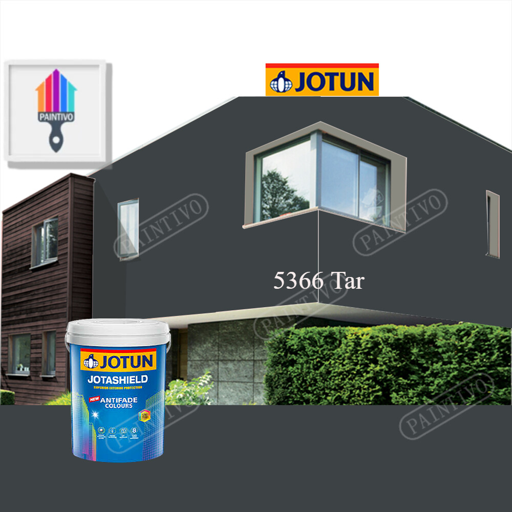 5366 Tar 15L Jotun Jotashield Antifade Black Colour Exterior Anti Algae & Anti Fungal Cat ...