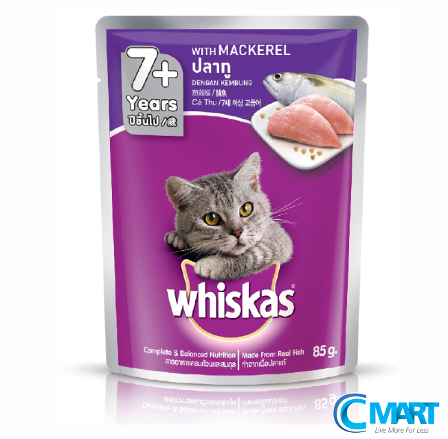 Whiskas Adult 7+ Years Mackerel 80GM | Lazada