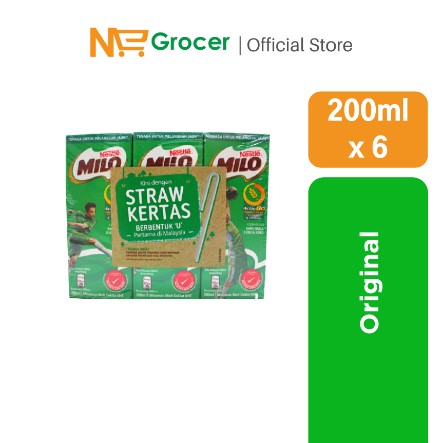 Nestle Milo Activ-Go UHT (6 packs x 200ml) Cluster | NE Grocer | Lazada