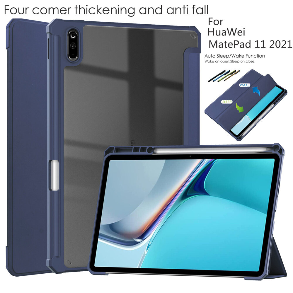 Acrylic TPU with pen slot tablet leather case for HuaWei MatePad 11 ...