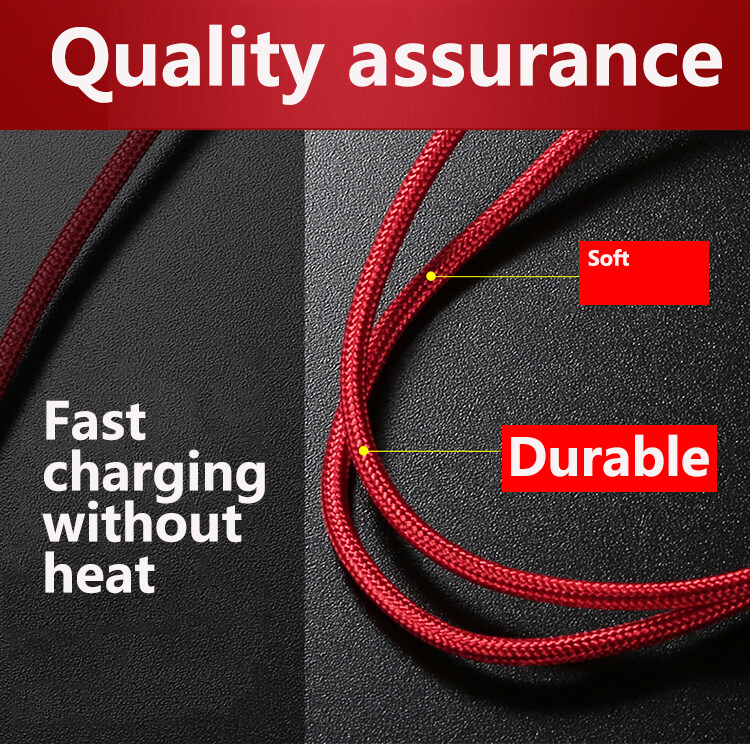 【สหรัฐอเมริกา Stock 】 Original Fast 2.4A สาย USB 1M 2M Lightning Type C Micro สาย USB USB OPPO ...