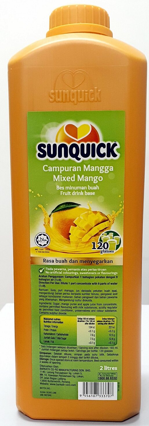 SUNQUICK Fruit Drink Base (Mixed Mango) | Lazada