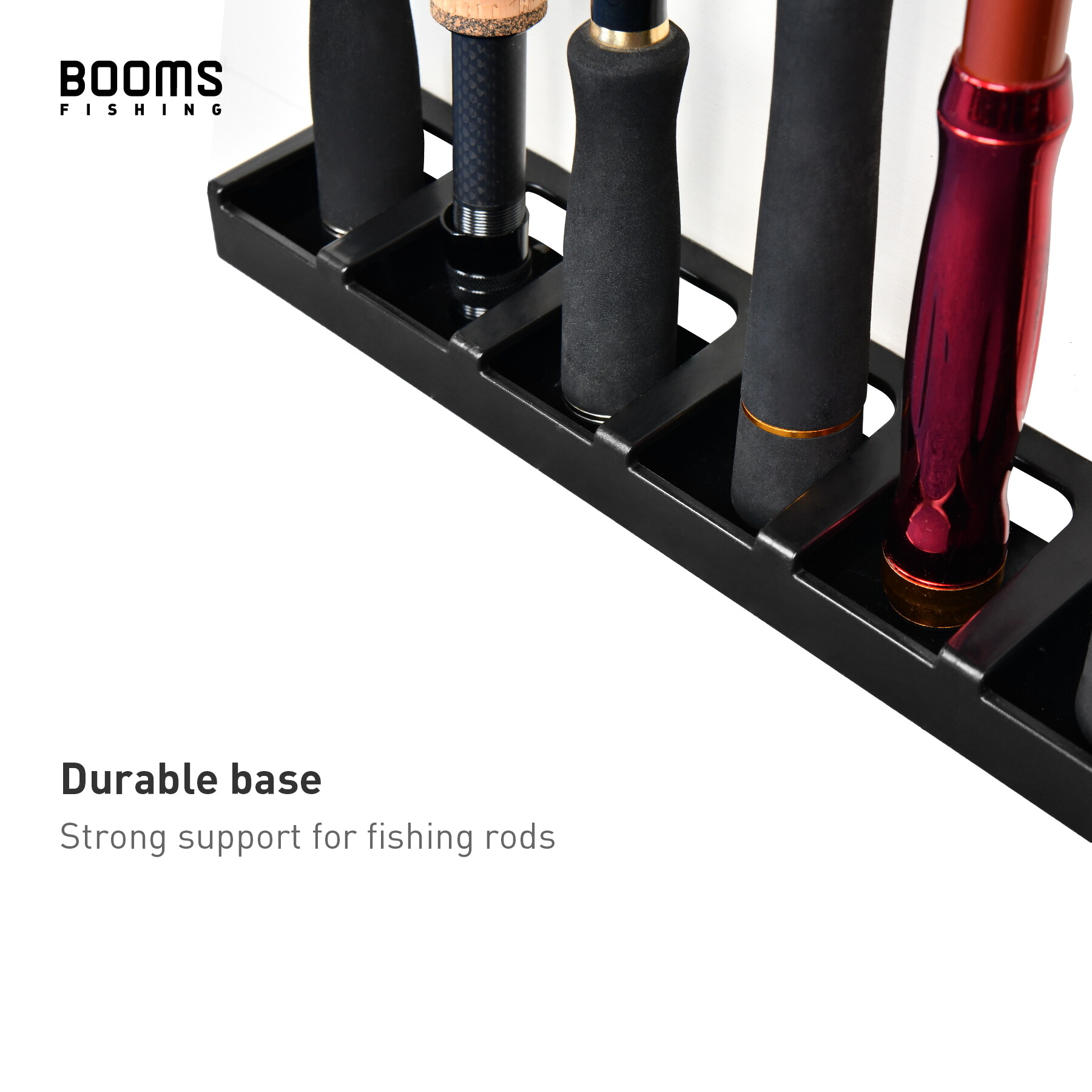 Booms ตกปลา WV2แนวตั้ง6-ที่วางคันเบ็ดตกปลาที่ยึดผนังแบบแยกส่วน4สี ...