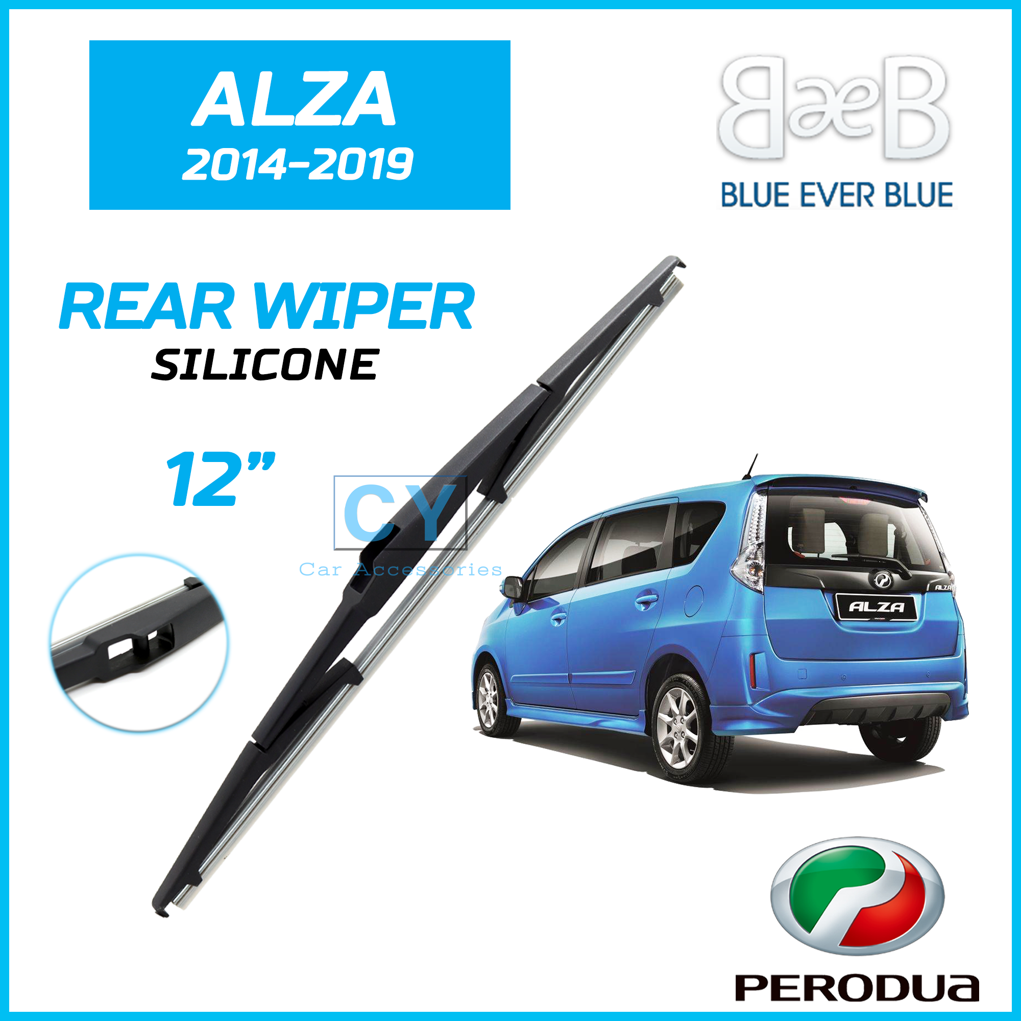 PERODUA ALZA 2014 - 2019 BEB SILICONE Rear Window Wiper Blades PERODUA ...