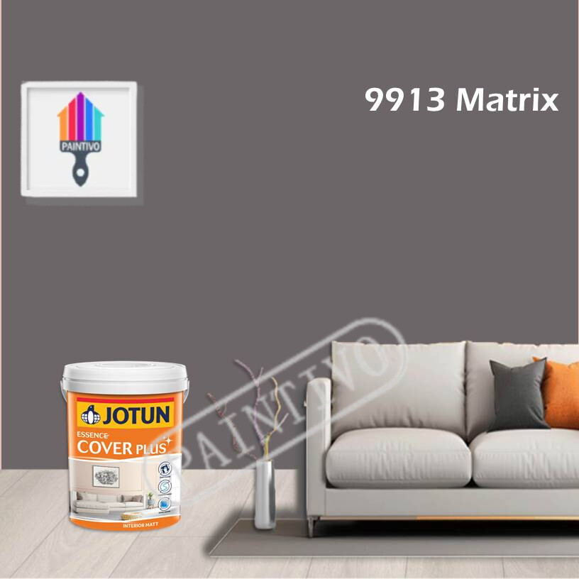 9913 Matrix 1L Jotun Essence Cover Plus Matt Grey Colour Interior Wall ...