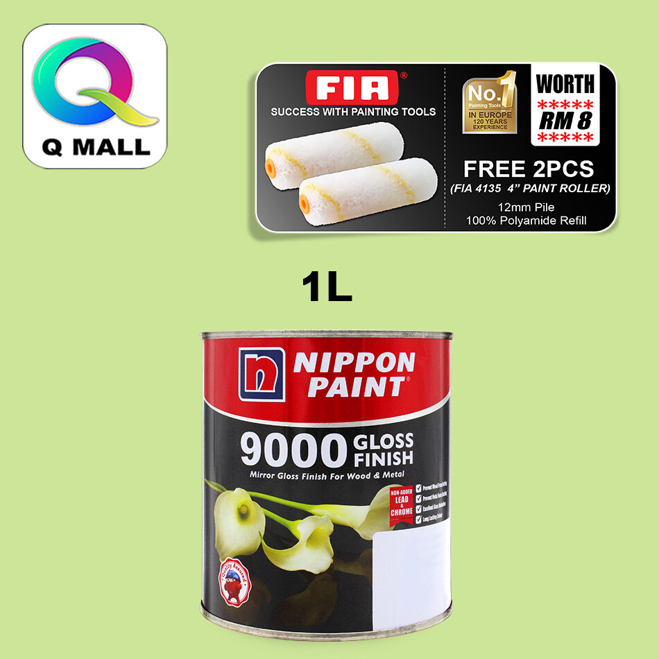 (1652-1695) 1L Nippon Paint 9000 Gloss Finish Wood & Metal Delightful ...