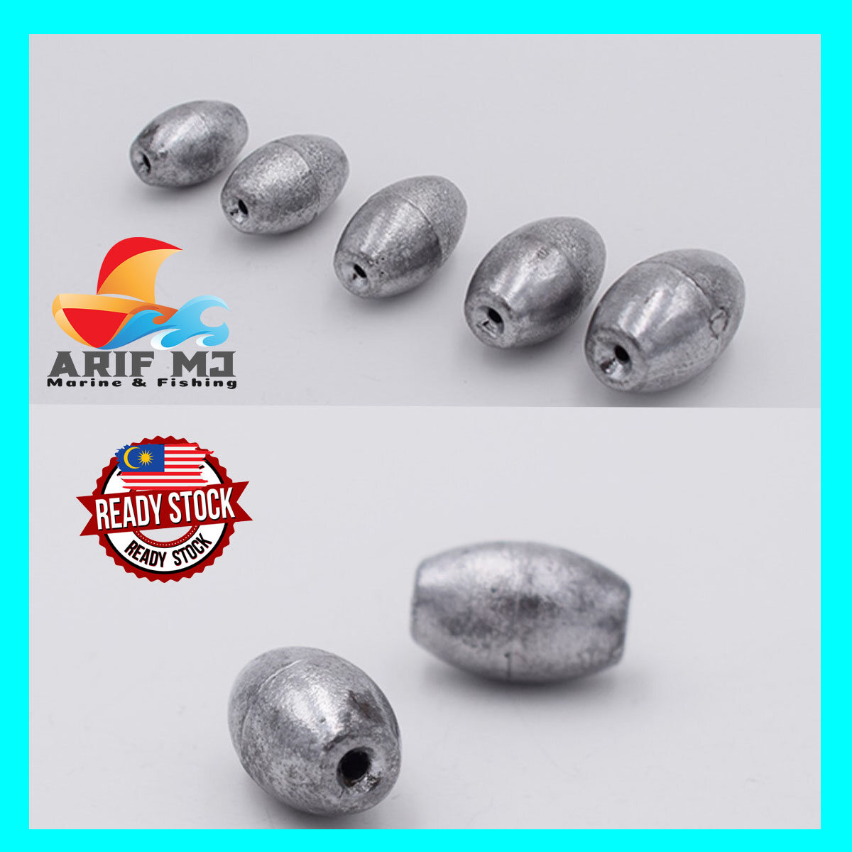 Batu Ladung Hidup Biji Kana Oval Bead Fishing Accessories Barang ...