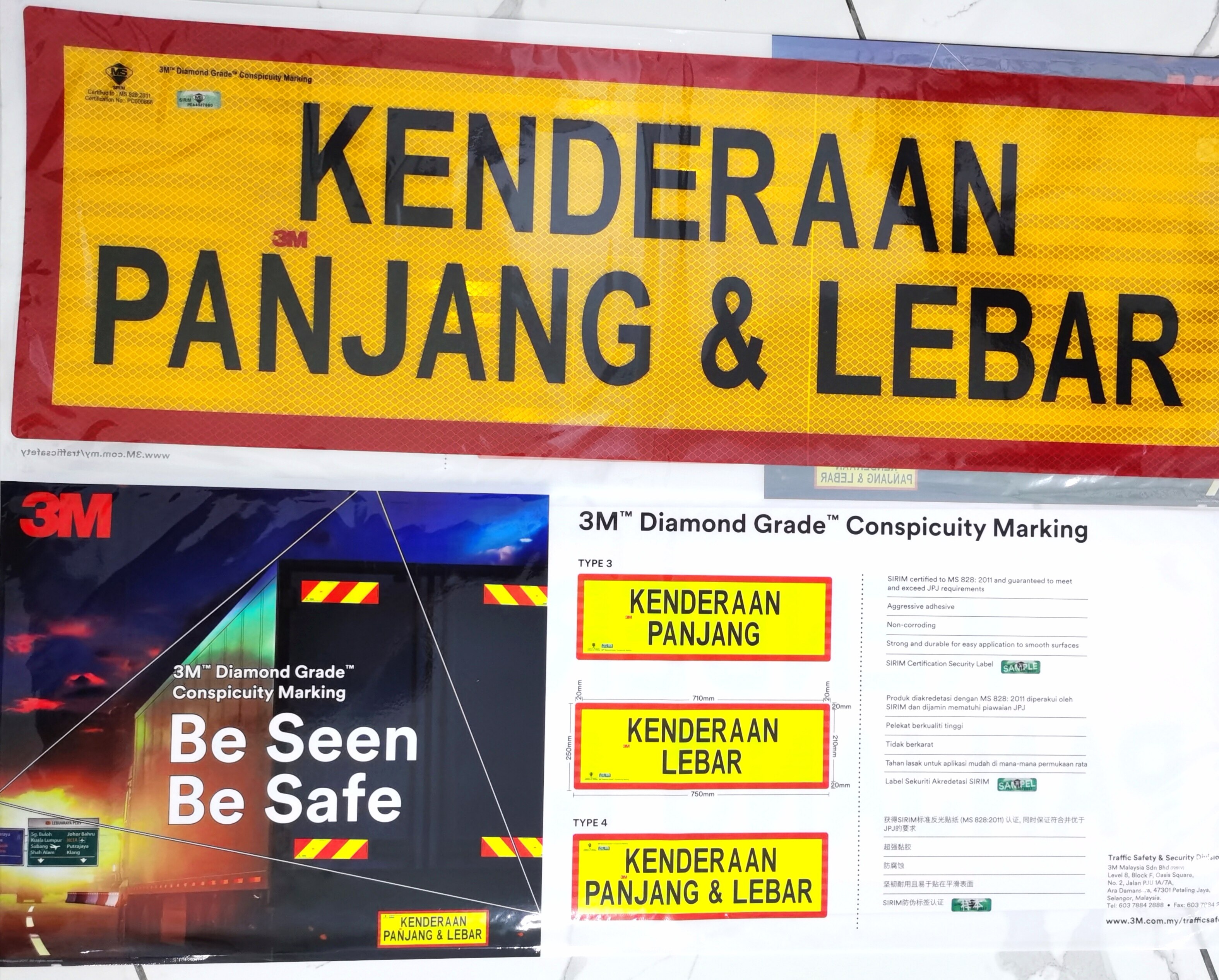 sticker puspakom #lorry sticker #3M reflective sticker #3M diamond ...