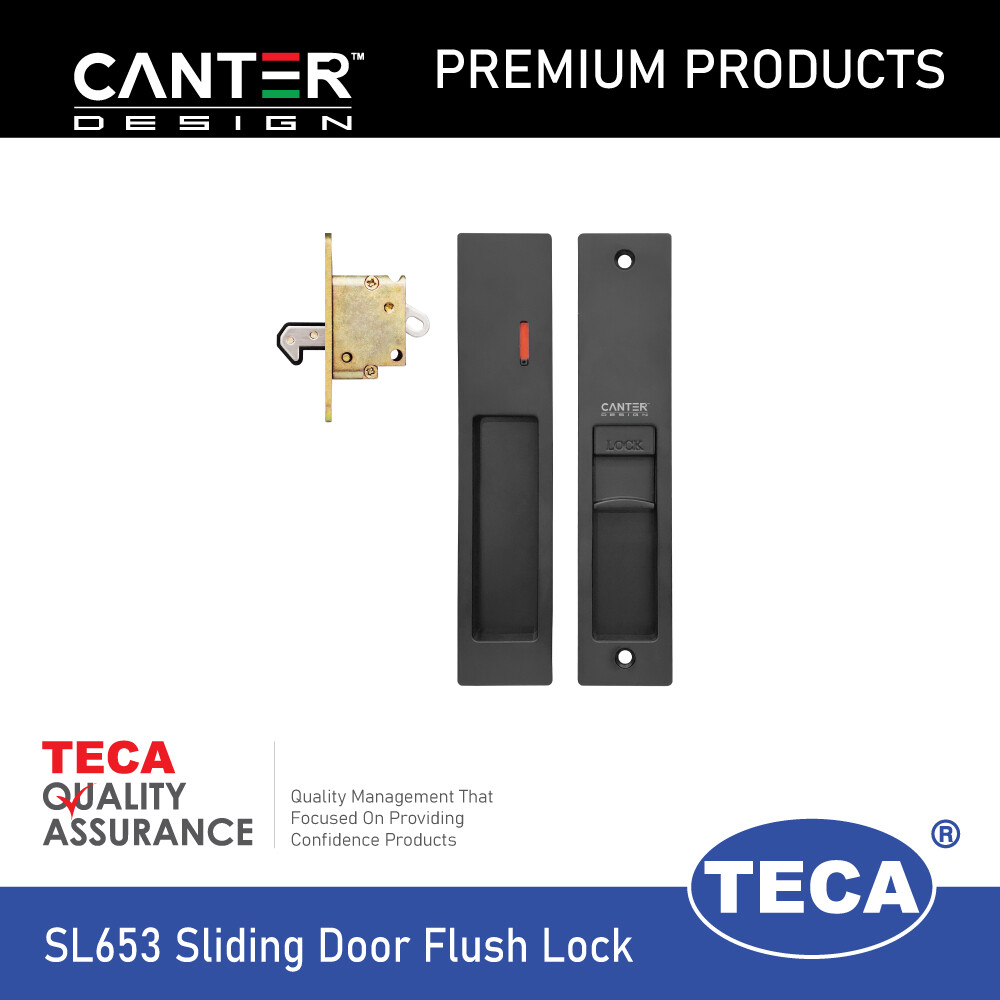 CANTER DESIGN™ by TECA® SL653 (Privacy) Flush Sliding Door Lock with ...