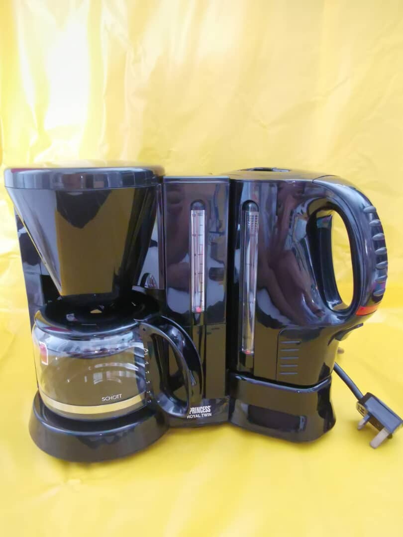 Princess Royal Twin Coffee Maker + Water Kettle (2 In 1) | Lazada