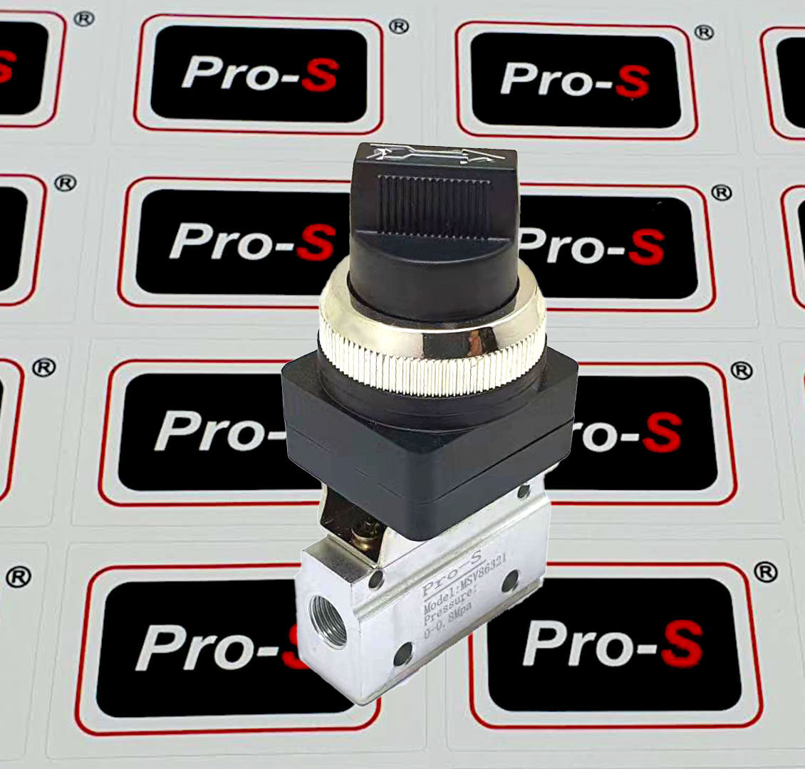 Pro-S Pneumatic Mechanical Valve. MSV86321-TB Port Size: 1/8" Selector ...