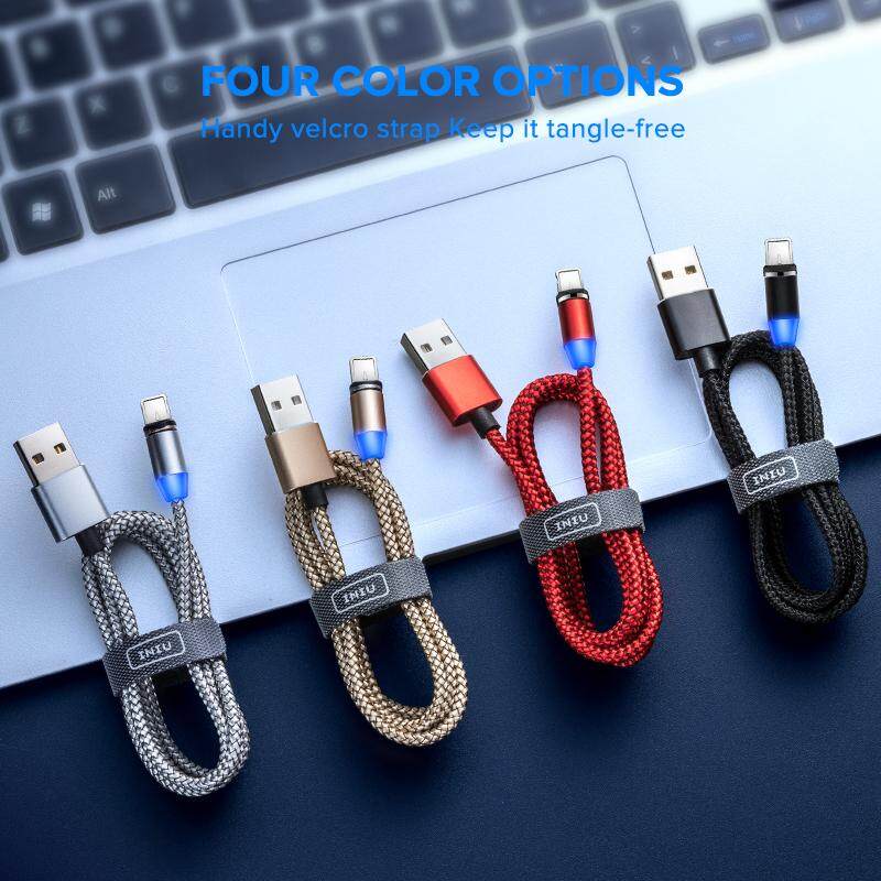 INIU LED Magnetic Cable Micro usb Type C Fast Charging Cable For iPhone ...