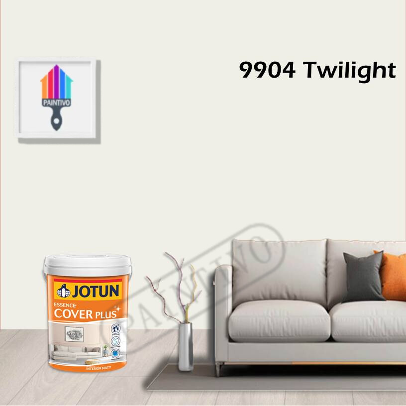 9904 Twilight 1L Jotun Essence Cover Plus Matt Grey Colour Interior Wall Paint Easy Wash Cat ...