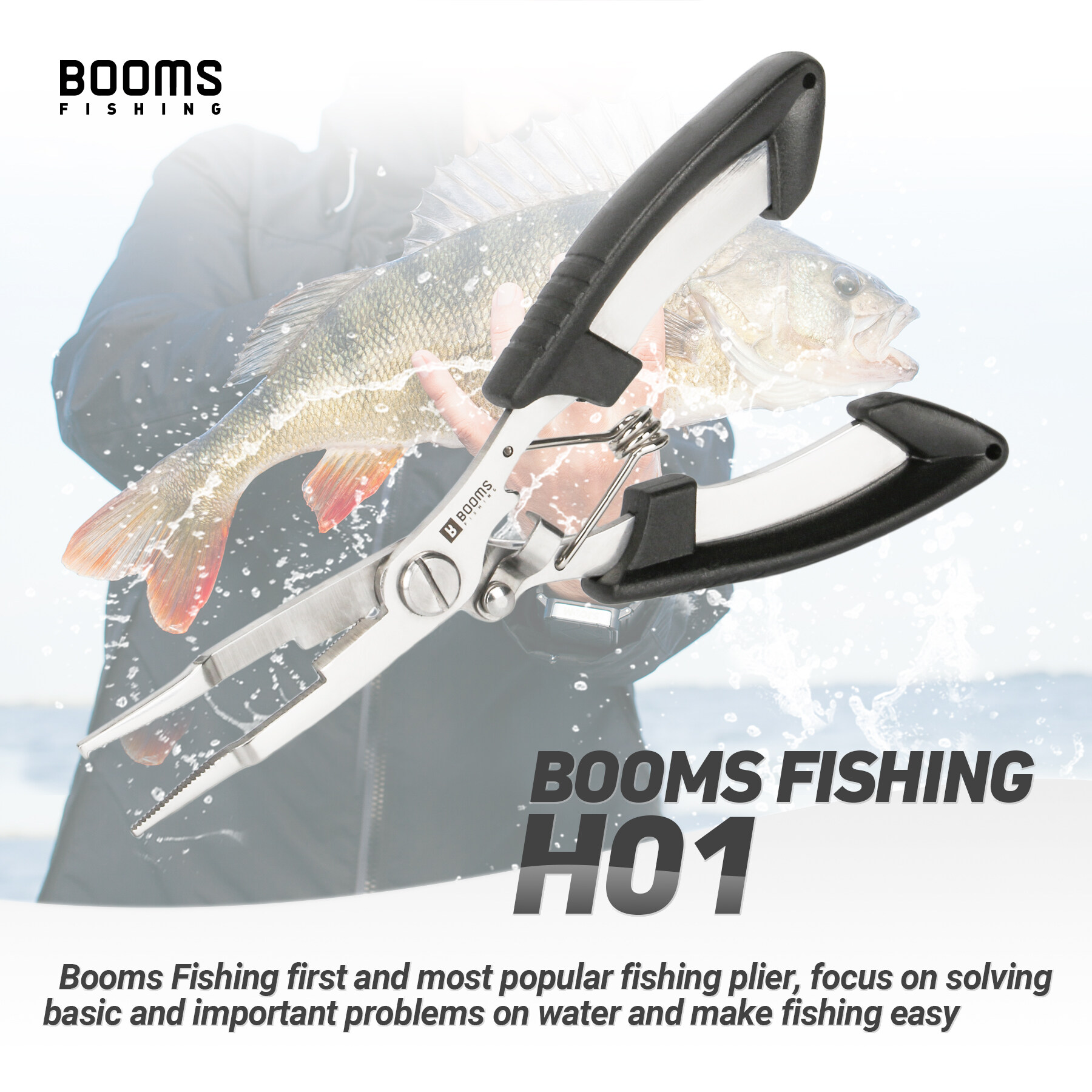 Booms Fishing H01 Pliers Fish Gripper Nipper Snip Tools Line Cutter ...