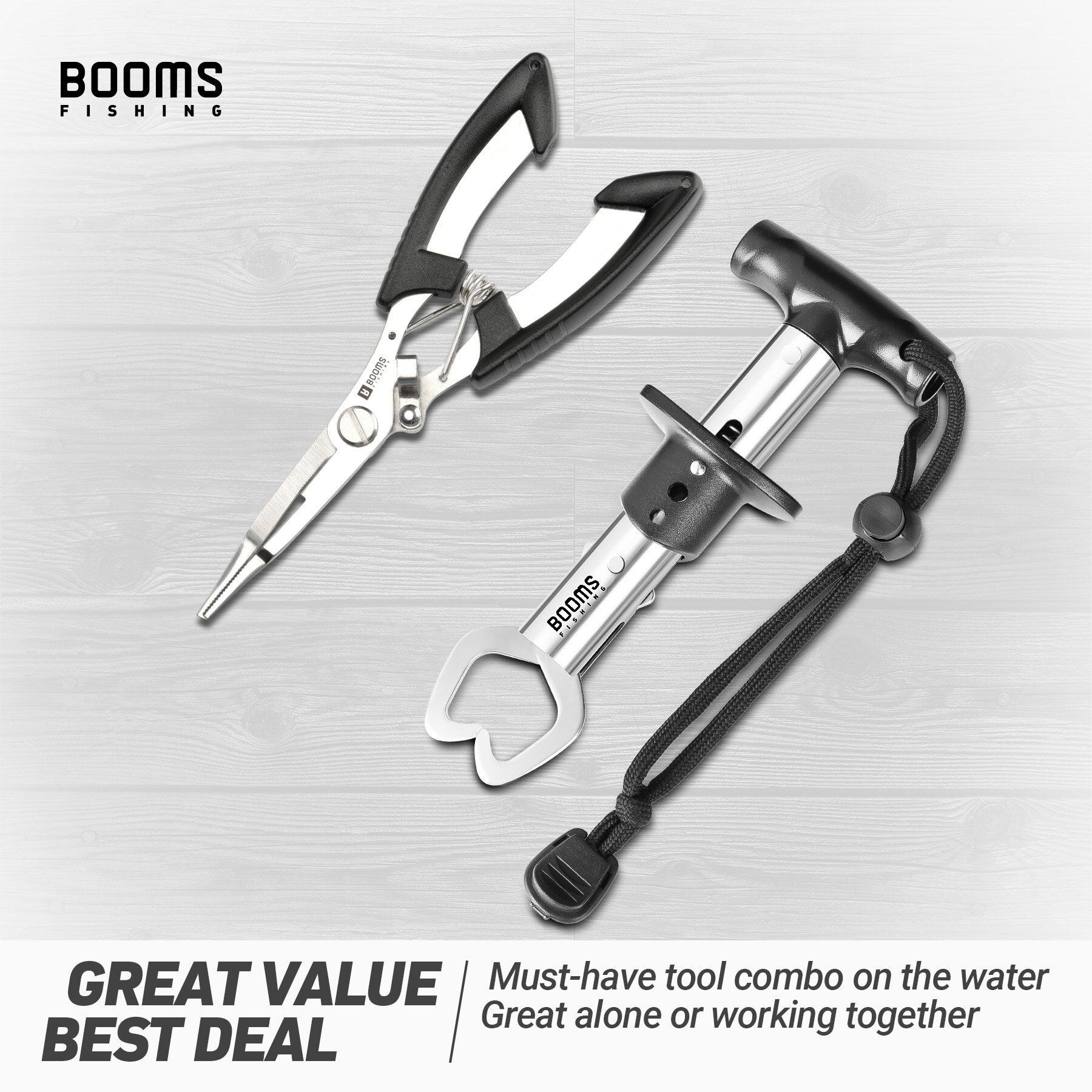 Booms Fishing H01 Pliers Fish Gripper Nipper Snip Tools Line Cutter ...