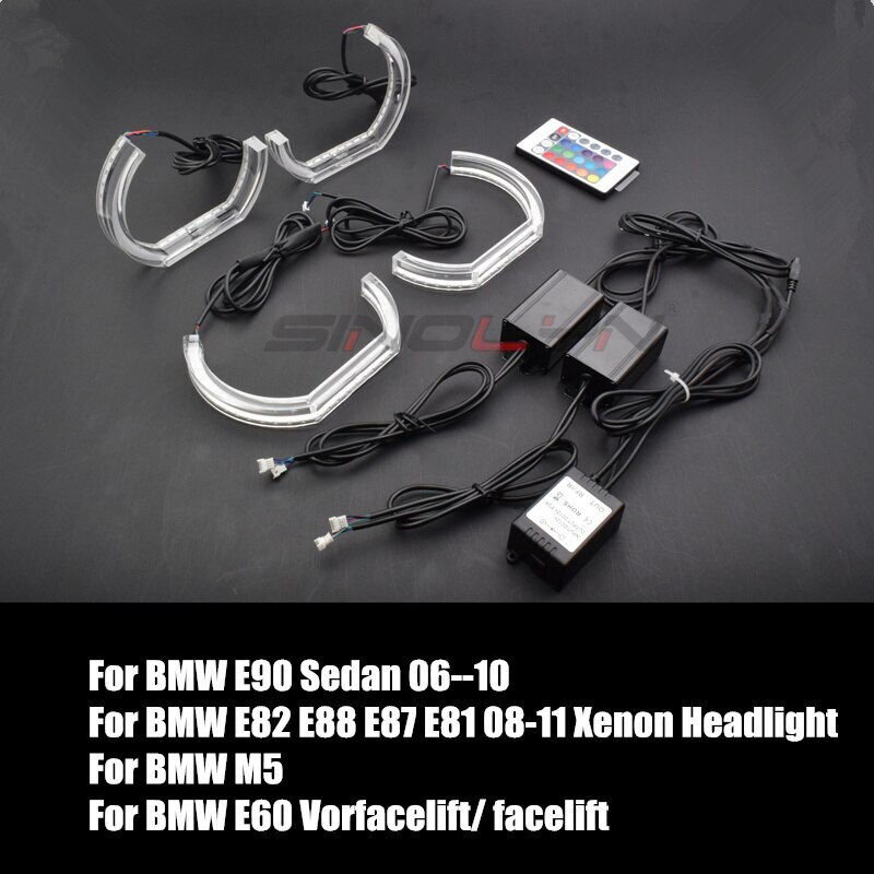 RGB Angel Eyes For BMW E60 F30 E90 E92 F10 F13 F31 E87 M4 Car Lights ...