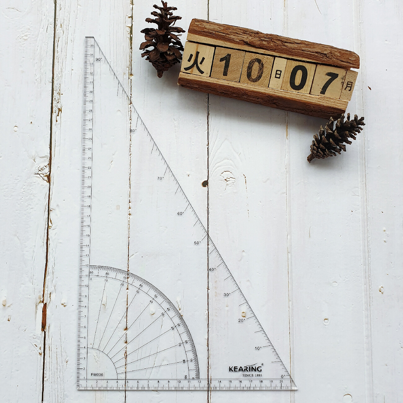 Original Kearing Acrylic Triangle Square Ruler Pembaris Akrilik Segi ...