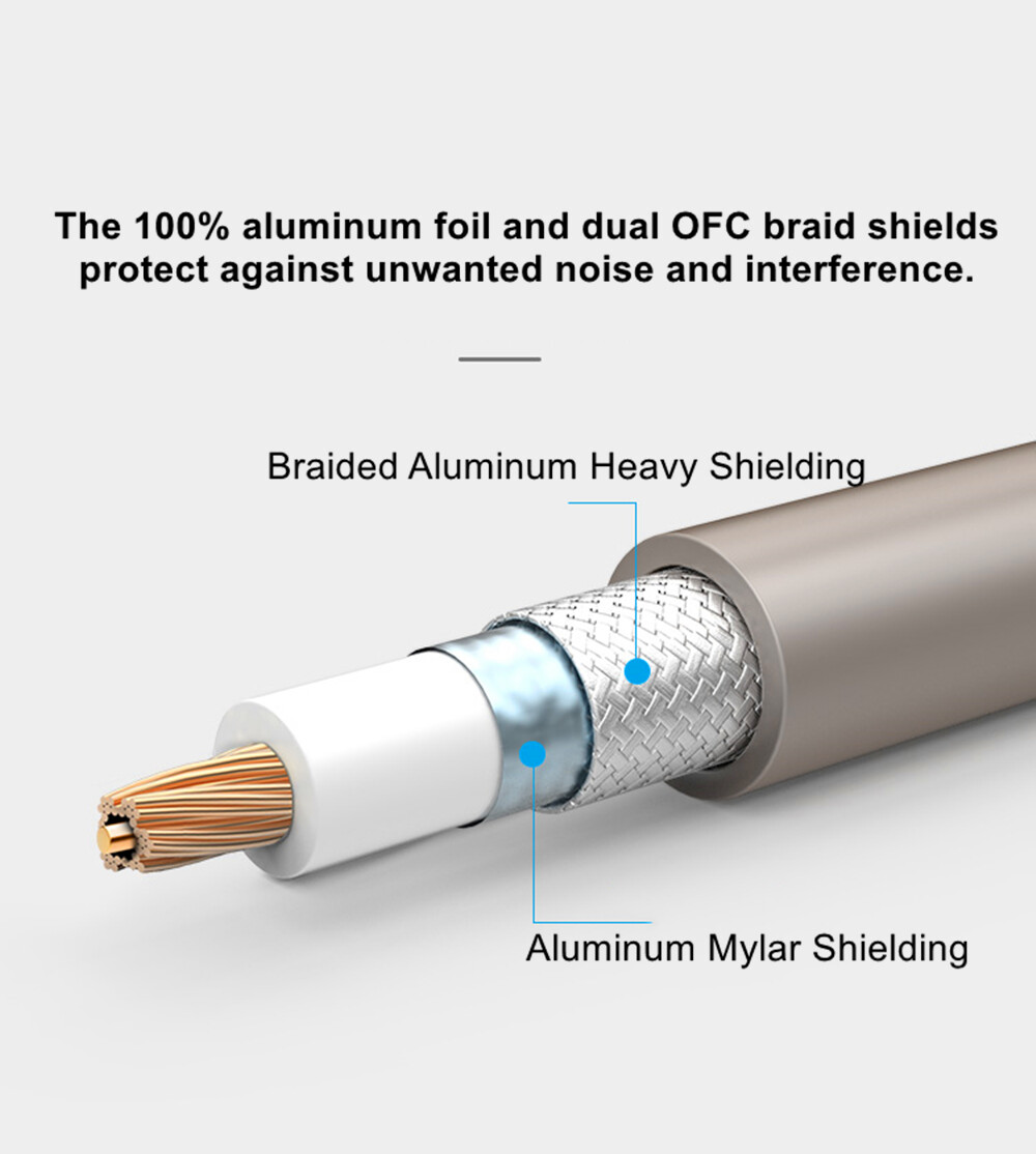 Choseal HIFI Series สายซับวูฟเฟอร์ COAX dual SHIELDED พร้อม RCA ชุบทอง ...