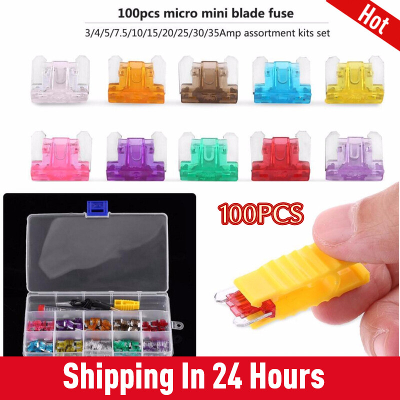 【ขายด่วน!!】Cozyrooms 100 ชิ้น 3a-35a Assortment Micro MINI Blade FUSE ...
