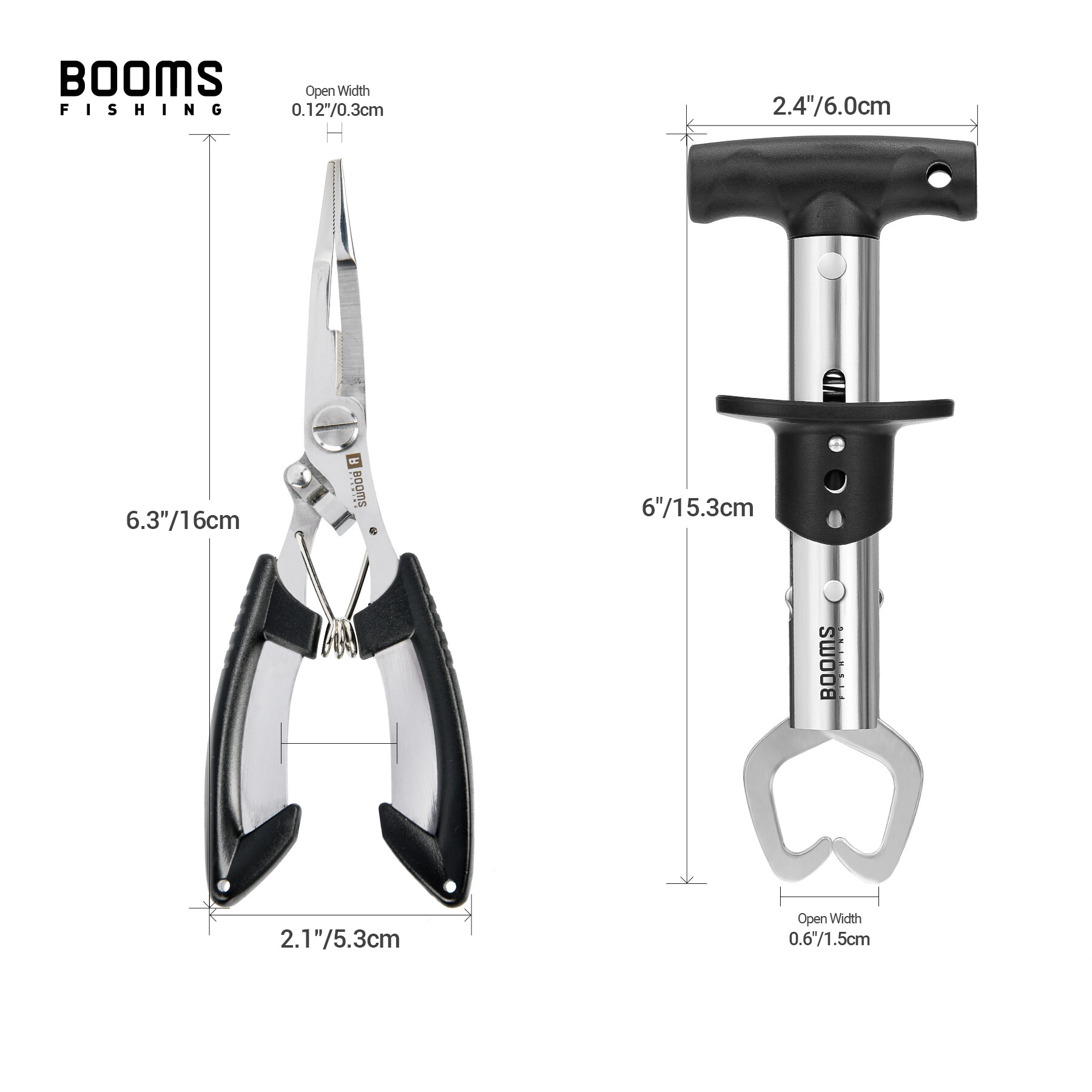 Booms Fishing H01 Pliers Fish Gripper Nipper Snip Tools Line Cutter ...