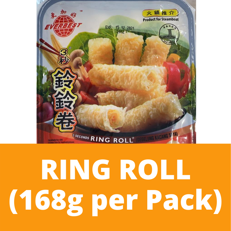 Everbest 3 seconds Ring Roll (168g per Pack) 3秒铃铃卷 Gegelung Kacang Soya ...