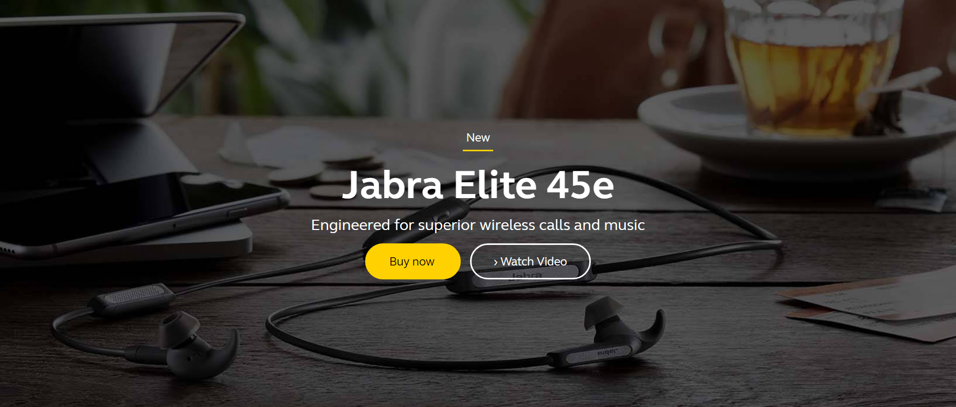 Jabra Elite 45e Wireless Noise Cancellation Bluetooth In Ear Headsets ...