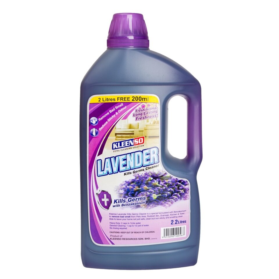Kleenso 2.2L Lavender Kill Germs with Benzakonium Floor Cleaner - 2.2L ...