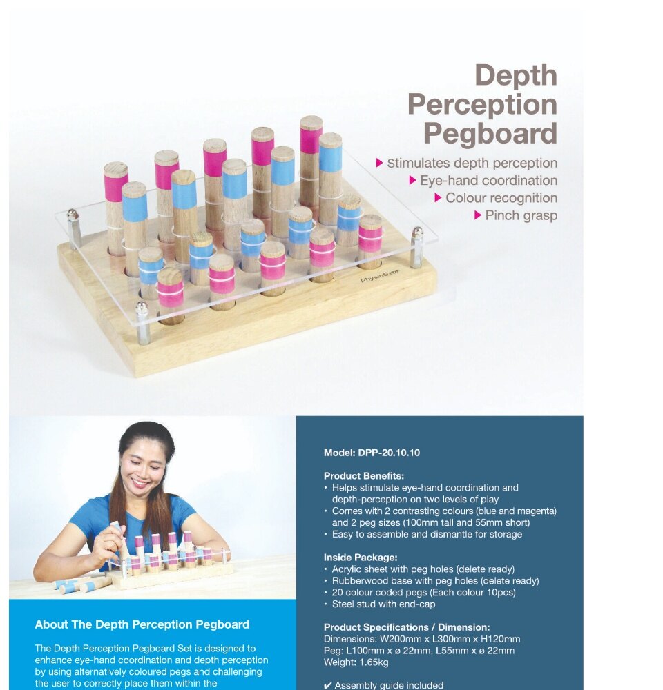 Physio Gear Depth Perception Board/Physiotherapy Equipment/Stroke ...