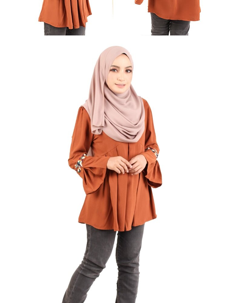 KM Classy Muslimah Flare Top [M12317] Pink eu42 | PGMall