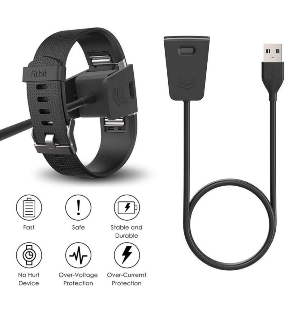 (FAST CHARGING) WJS Extra Long 55cm Fitbit Charge 2 Charge 3 Charger ...