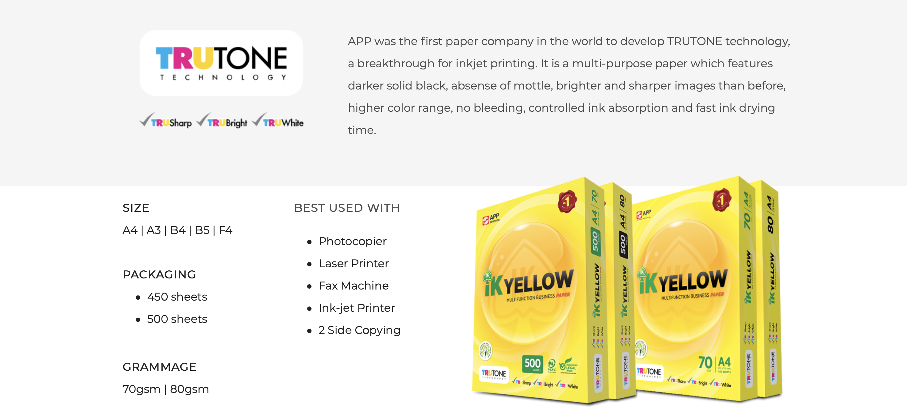 ph&co | PC Depot. IK YELLOW 70GSM 450 SHEETS A3 PAPER
