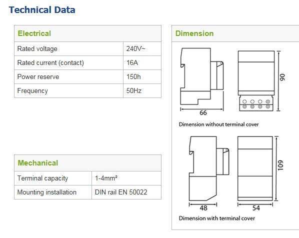 Maxguard Q24TS 16A 24hrs Timer Switch White | PGMall