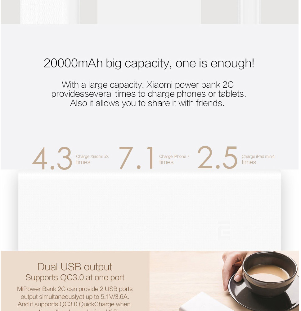 Mi 20000mah 2C Power Banks | PGMall