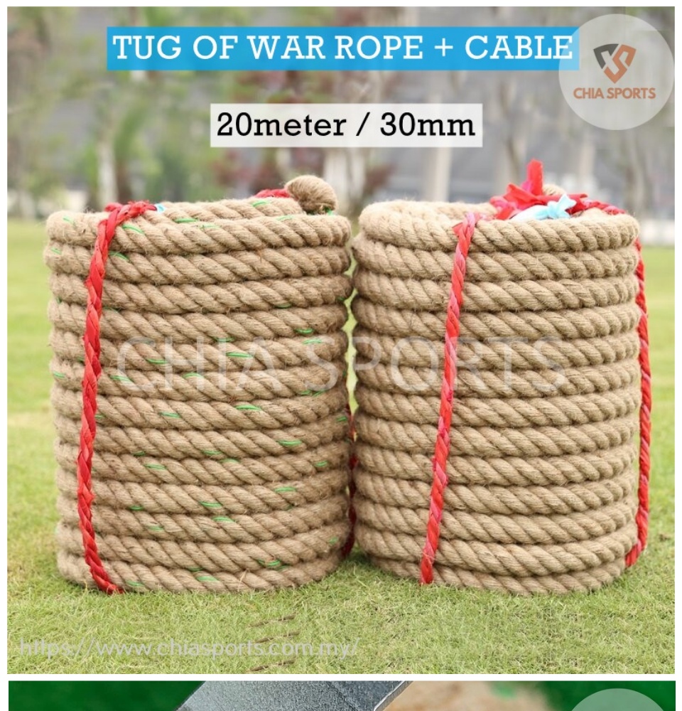 Tug of War Rope 20m 3cm 30mm with cable Tali Tarik Official Battling Rope Sukan Sport Lazada