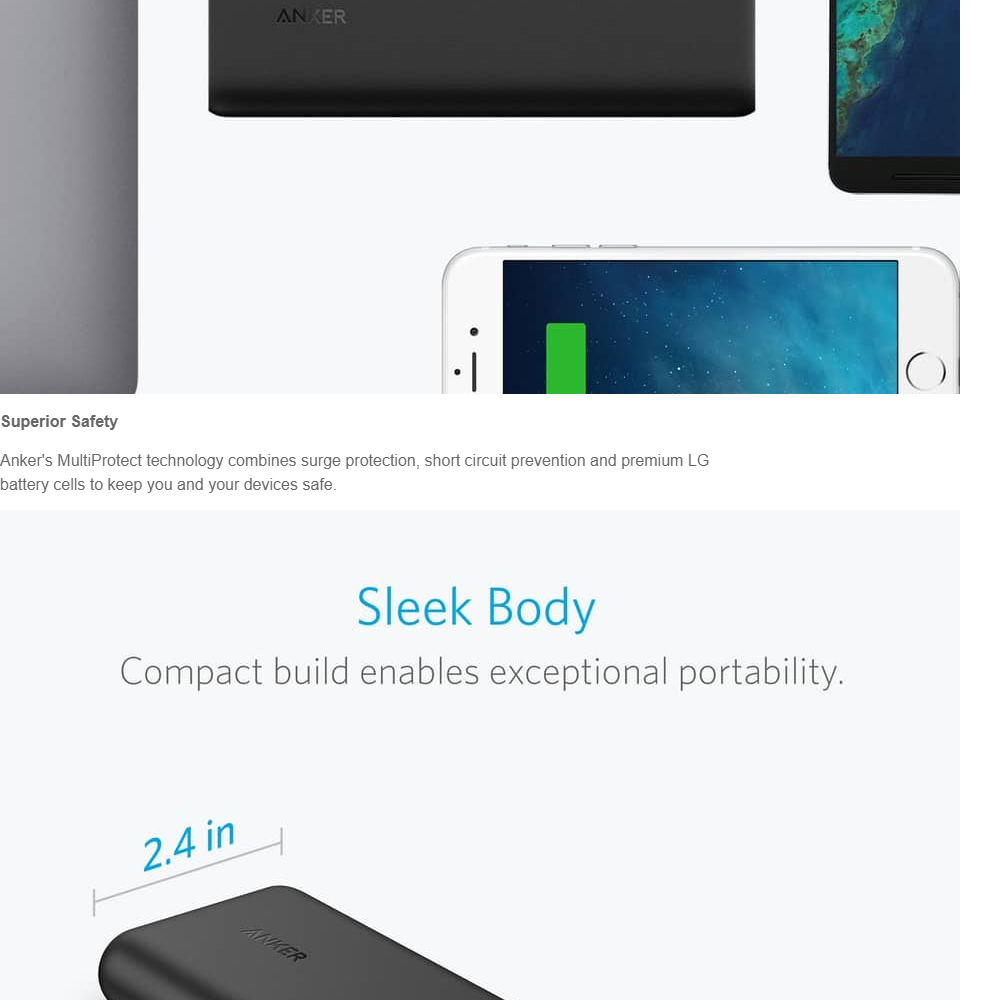 Anker A1275 PowerCore Speed 20100mAh Power Delivery Power Bank 24W ...